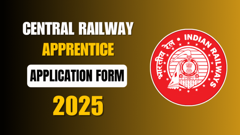 Central Railway Apprentice Recruitment 2025 Apply Online Form for 2412 ...